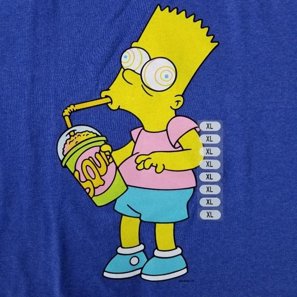 The Simpsons | Shirts | Bart Simpson Squishee Tshit Licensed Brain ...